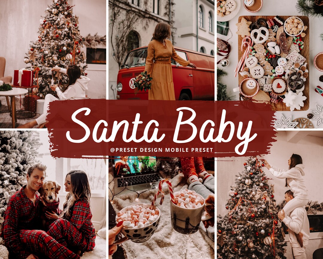 CHRISTMAS Presets for Lightroom, Santa Baby & Warm Winter Preset ...