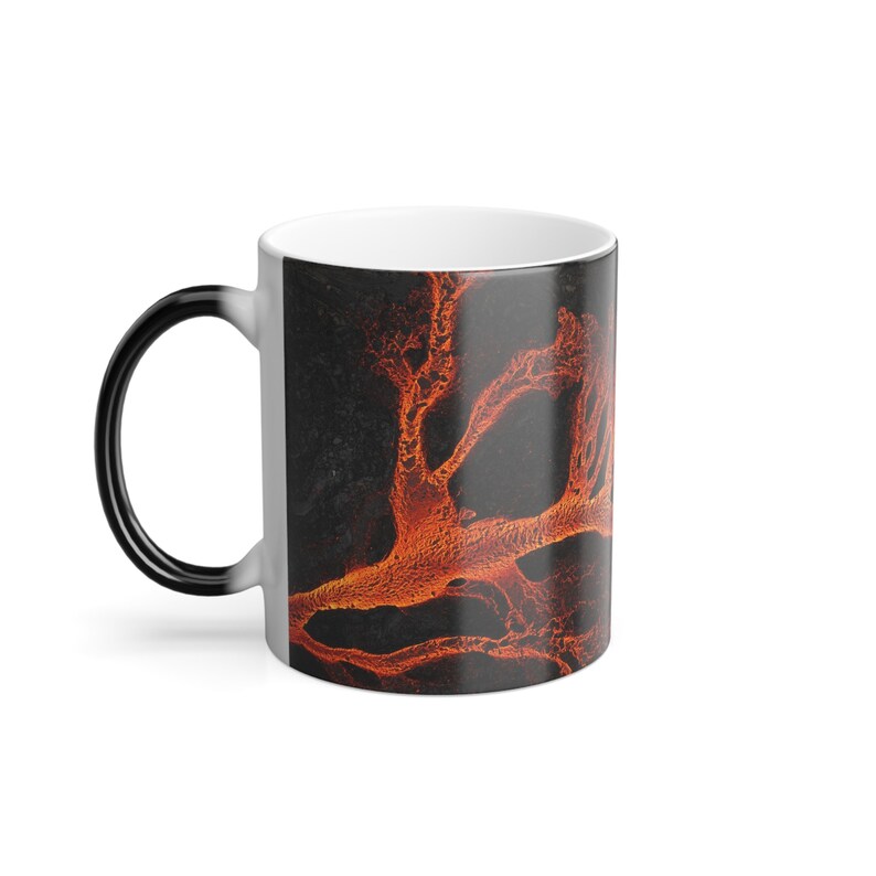 Lava Lake - Volcano - Color Morphing Coffee Mug - Heat Reactive Design ...
