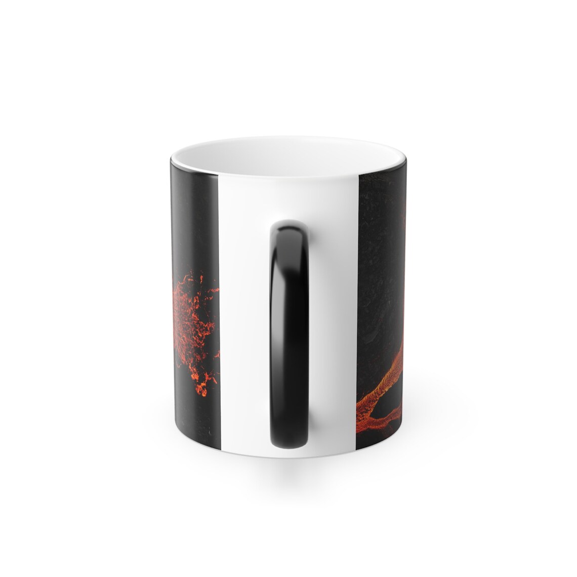 Lava Lake - Volcano - Color Morphing Coffee Mug - Heat Reactive Design ...