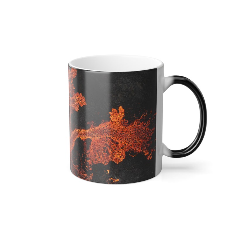 Lava Lake - Volcano - Color Morphing Coffee Mug - Heat Reactive Design ...