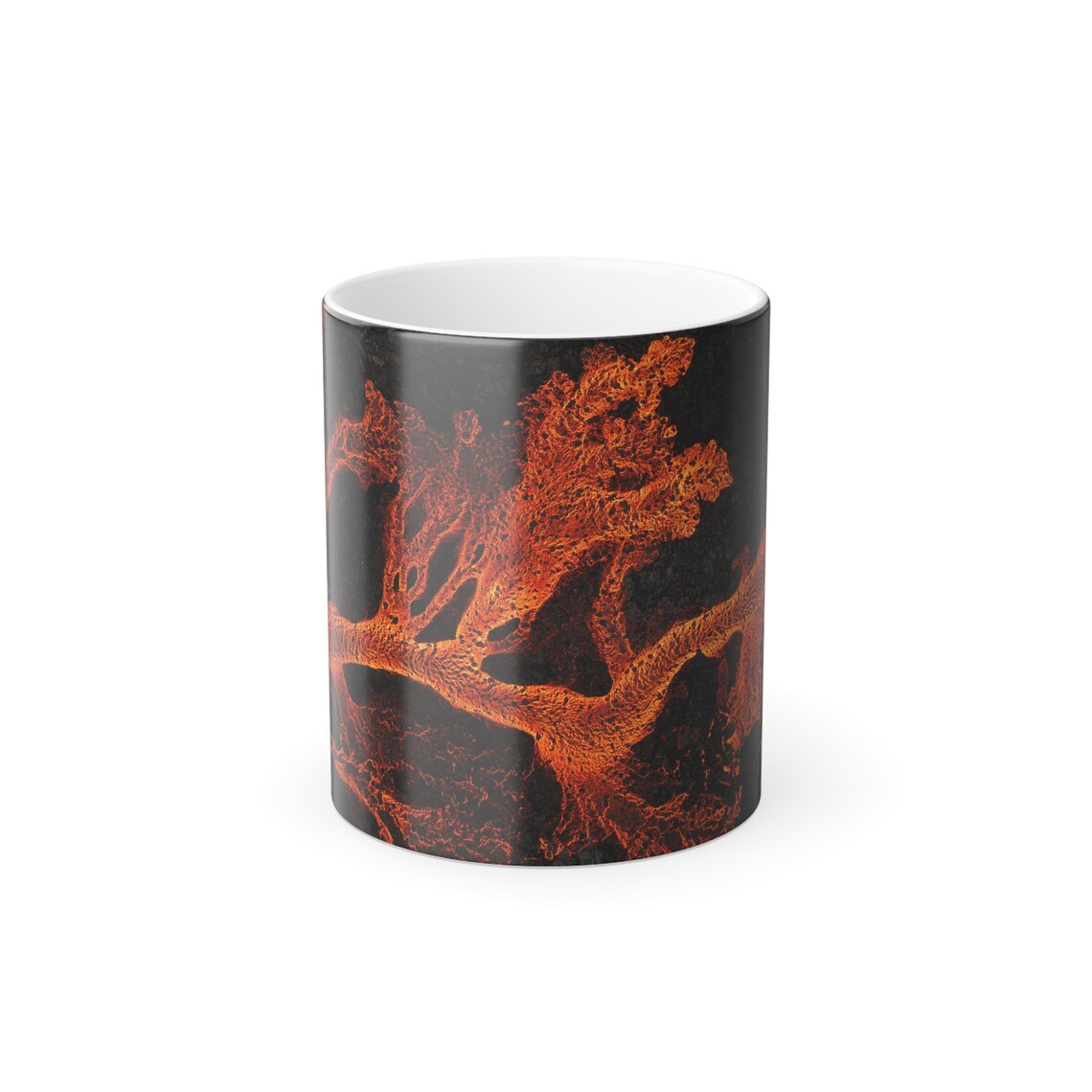 Lava Lake - Volcano - Color Morphing Coffee Mug - Heat Reactive Design ...