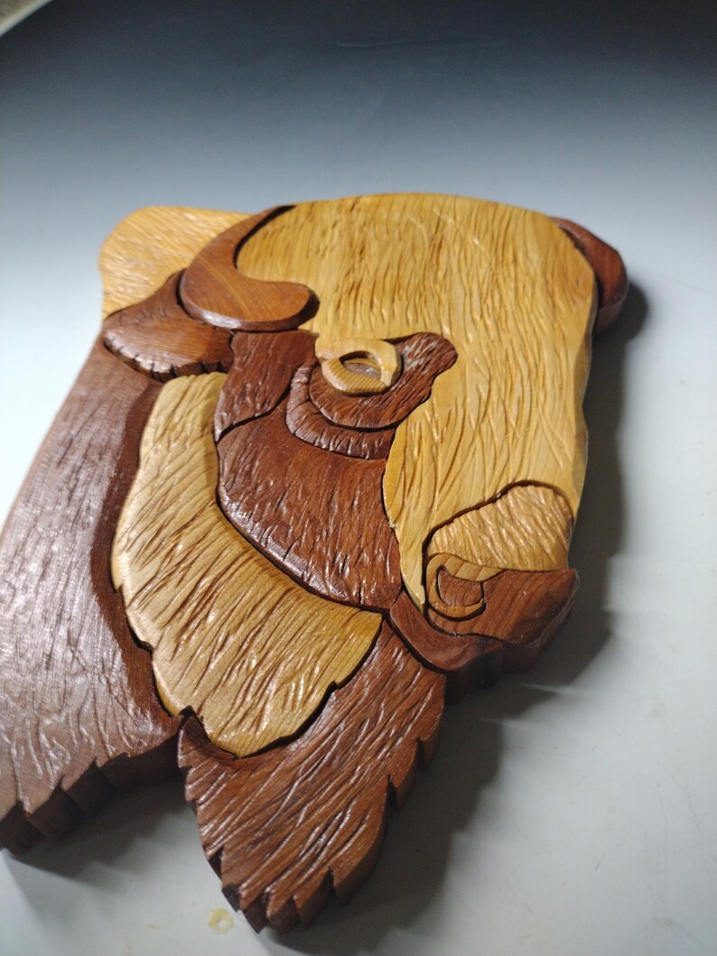 Intarsia Buffalo/wood Wall Art/western Art/intarsia/wild Life - Etsy