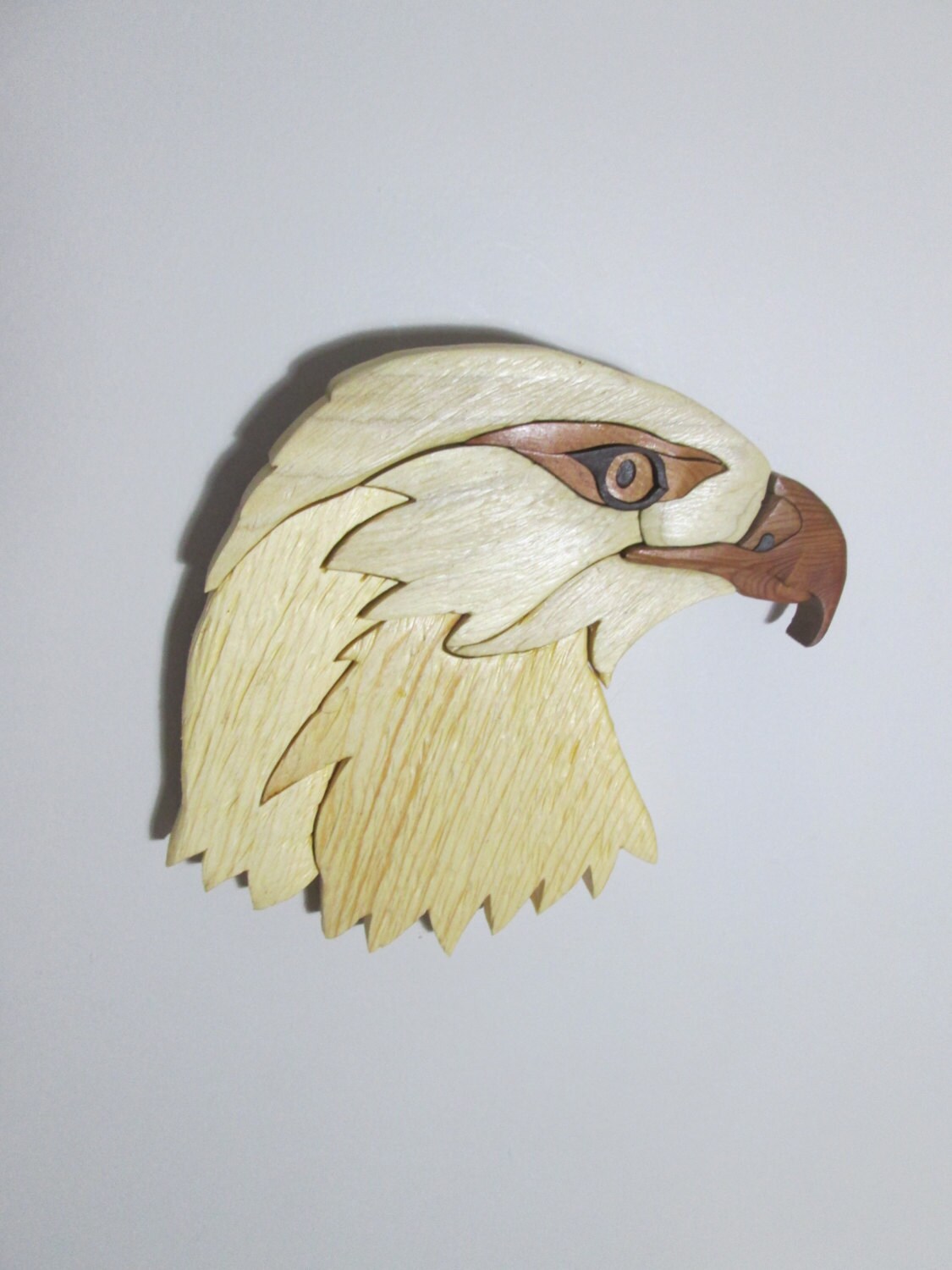 Bald Eagle Wood Sculpture/ Intarsia Eagle Sculpture /wildlife Wall Art ...