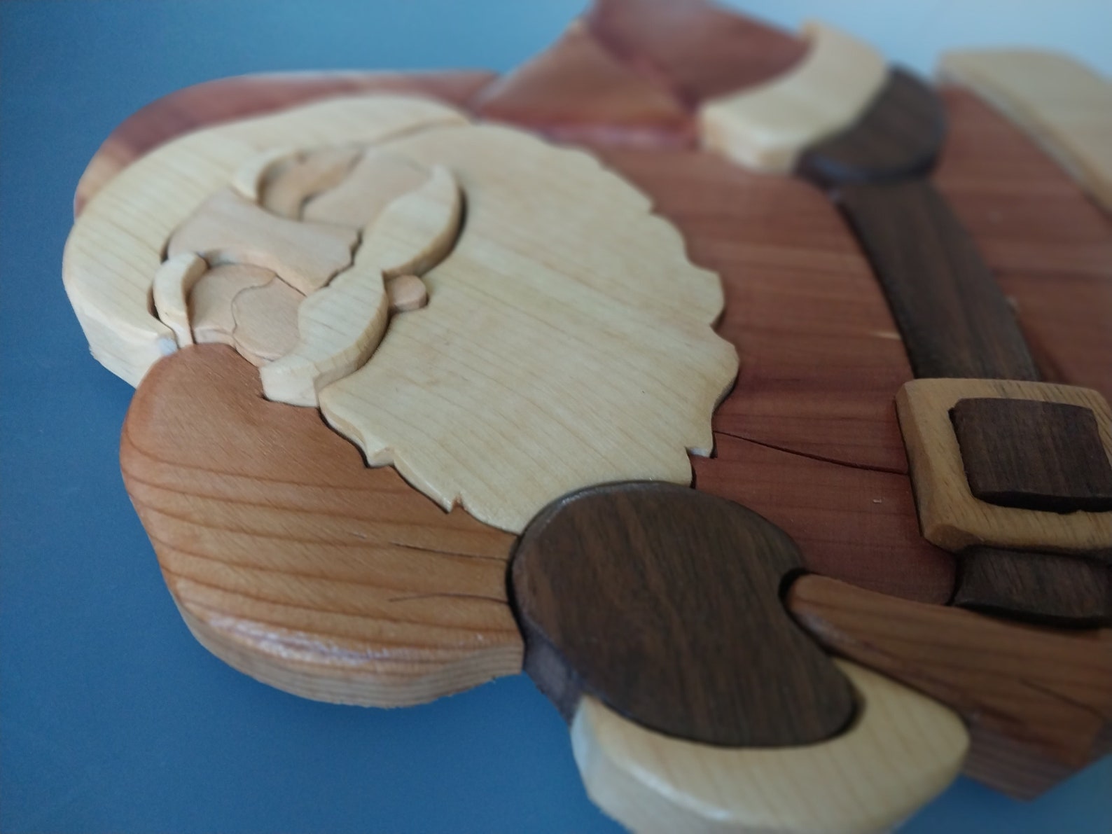 Santa/intarsia Santa/wallhanging Santa - Etsy