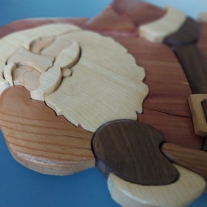 Santa/intarsia Santa/wallhanging Santa - Etsy