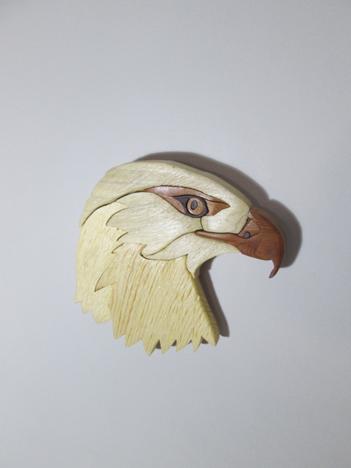 Bald Eagle Wood Sculpture/ Intarsia Eagle Sculpture /wildlife Wall Art ...