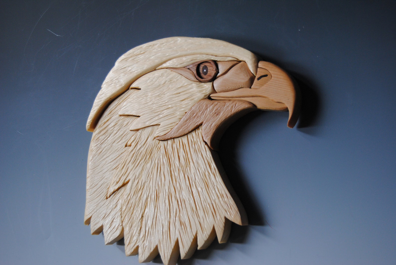 Bald Eagle Wallhanging Wood Intarsia Sculpture Mosiac Wallhanging ...