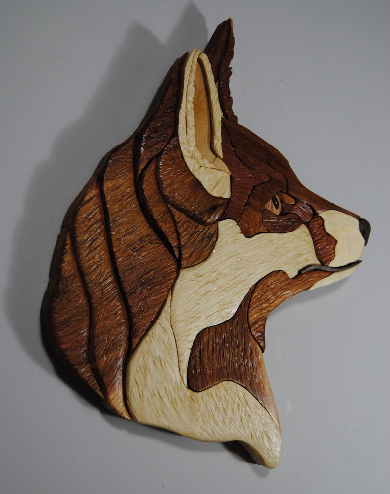 Fox Intarsia Wallhanging/fox Wood Sculpture/wildlife Art - Etsy