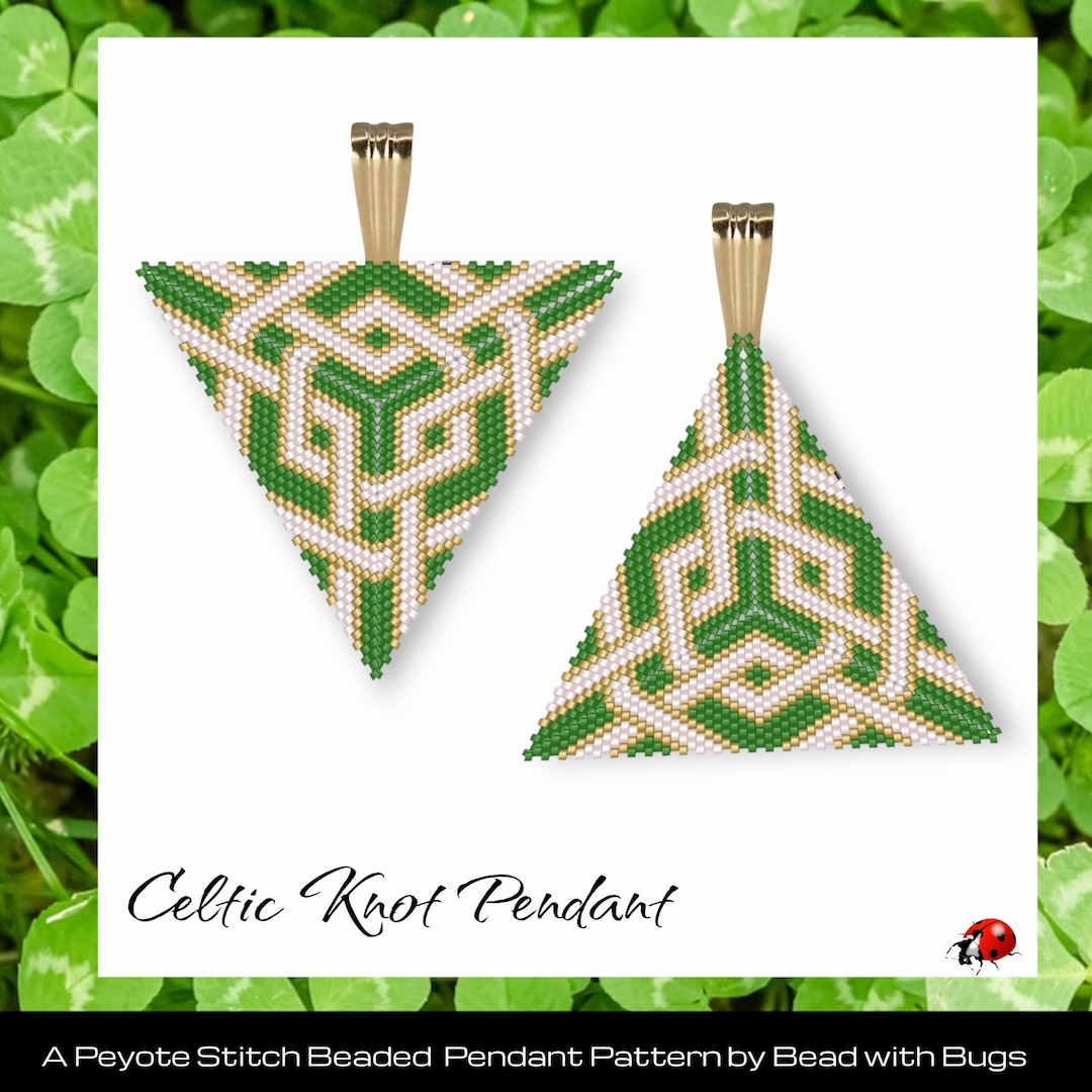 CELTIC KNOT: 3D Beaded Peyote Pendant Pattern by Bead With Bugs - Etsy