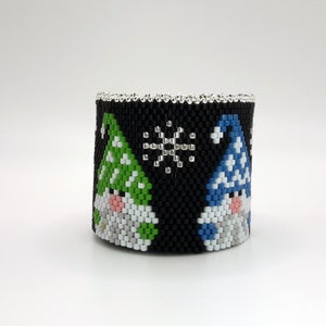 GNOMES: Peyote Stitch Beaded Tea Light Cover Pattern by Bead With Bugs ...