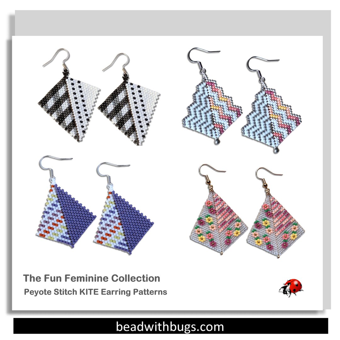 THE FUN COLLECTION: Peyote Stitch Beaded Earring Patterns by Bead With ...