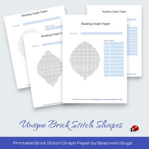 PRINTABLE GRAPH PAPER: Unique Brick Stitch Earring Graph Paper for ...
