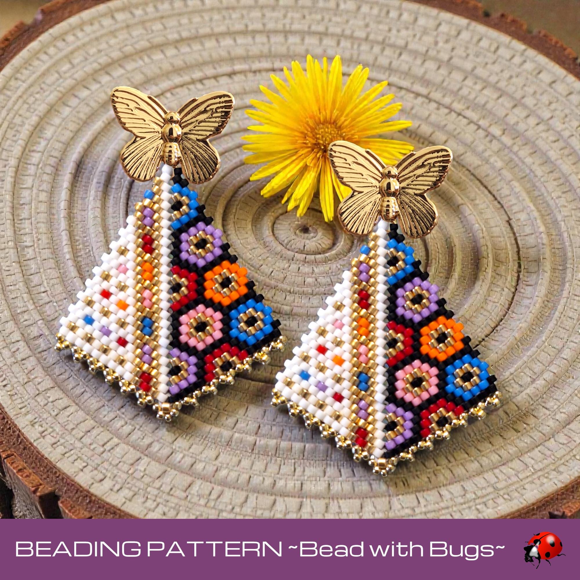 Peyote Stitch, Kite Earring Beading Pattern FOREVER YOUNG, PDF - Etsy