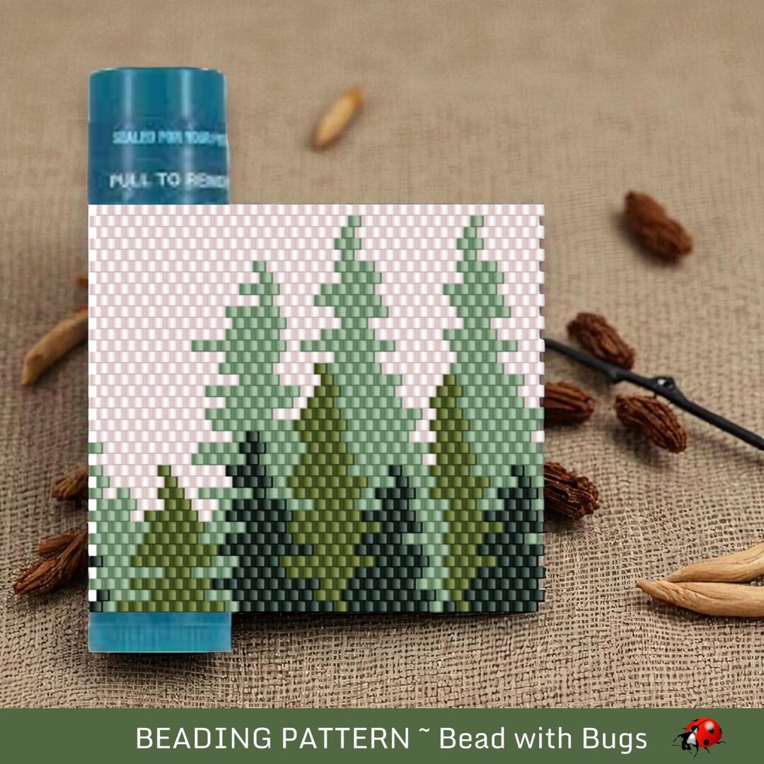 Deep Woods Beaded Lip Balm Cover Pattern (PDF) - Etsy