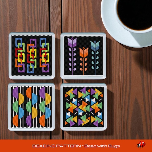 Peyote Bead Coasters - Etsy