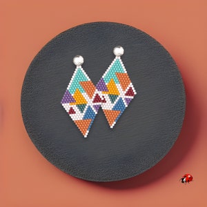 ALL THE ANGLES: Brick Stitch Beaded Earrings Pattern by Bead With Bugs ...