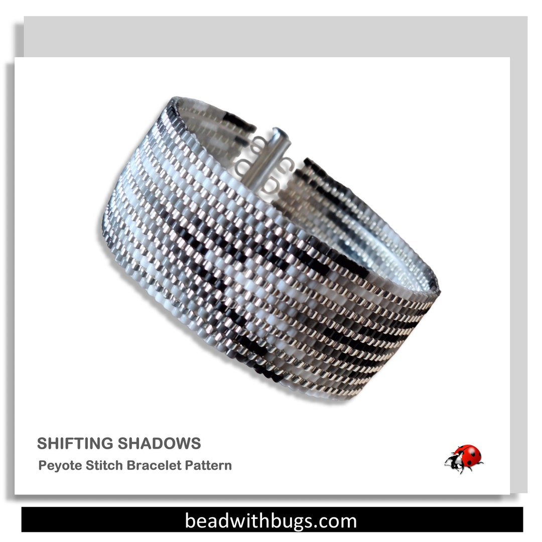 BRACELET PATTERN Shifting Shadows Odd Count Peyote Bracelet - Etsy
