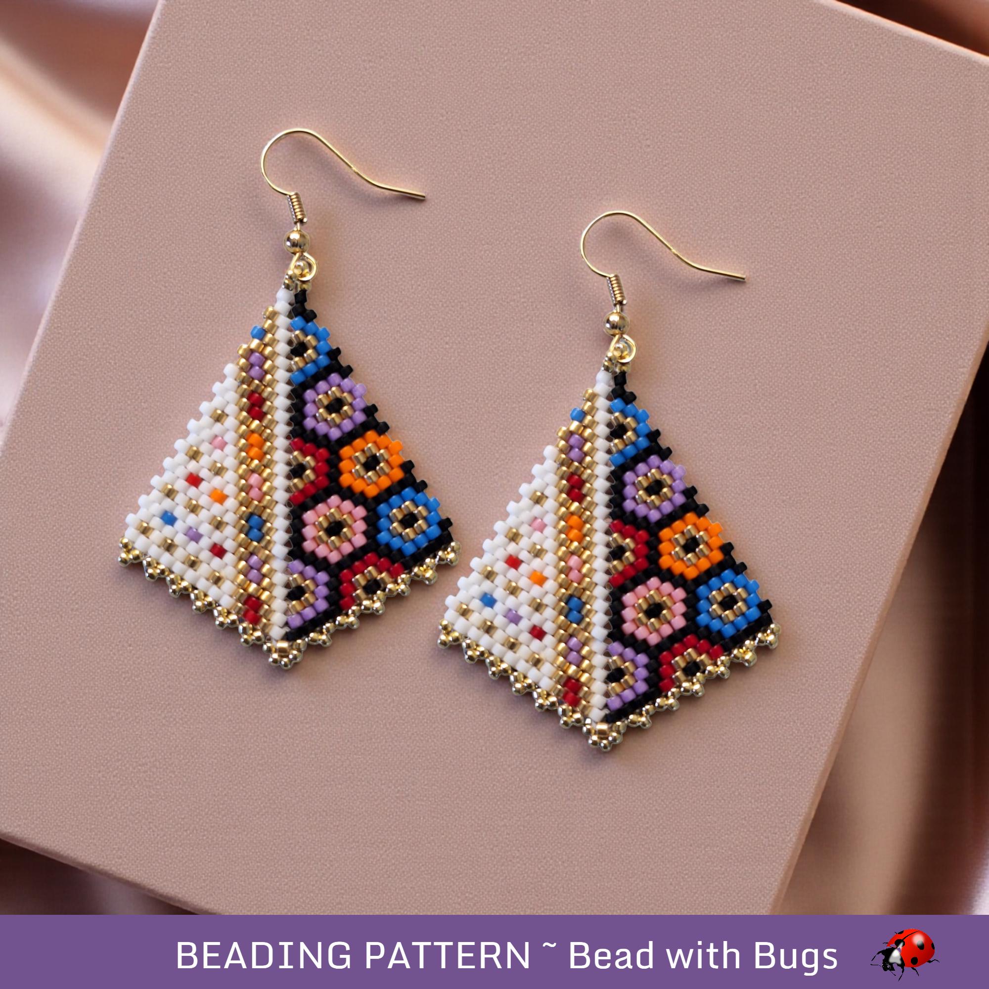 Peyote Stitch, Kite Earring Beading Pattern FOREVER YOUNG, PDF - Etsy
