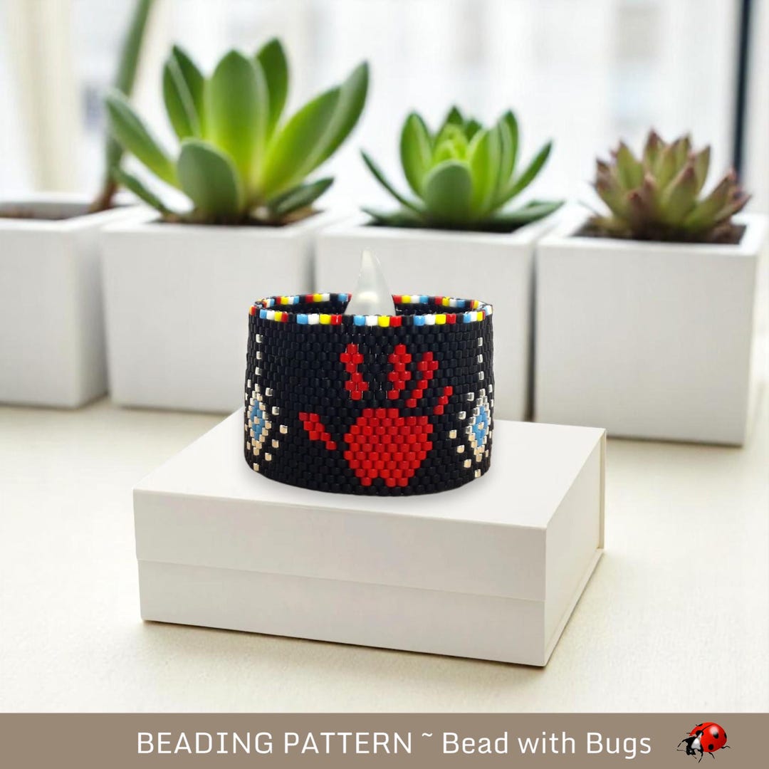 SILENCED: Peyote Stitch Beaded Tea Light Cover Pattern by Bead With ...