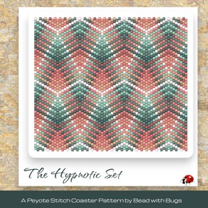 THE HYPNOTIC SET: Peyote Stitch Beaded Coaster Pattern by Bead With ...