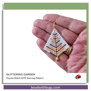 Peyote Stitch, Kite Earring Beading Pattern by Bead With Bugs ...