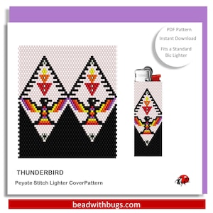 THUNDERBIRD: Peyote Stitch Beaded Lighter Cover by Bead With Bugs - Etsy