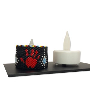 SILENCED: Peyote Stitch Beaded Tea Light Cover Pattern by Bead With ...