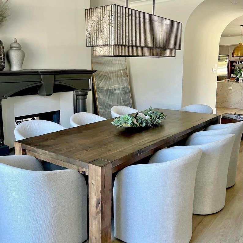 Solid Wood Handmade Modern Parsons Table FREE SHIPPING - Etsy