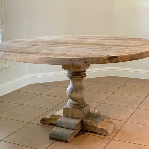 Round Pedestal Dining Table - Etsy