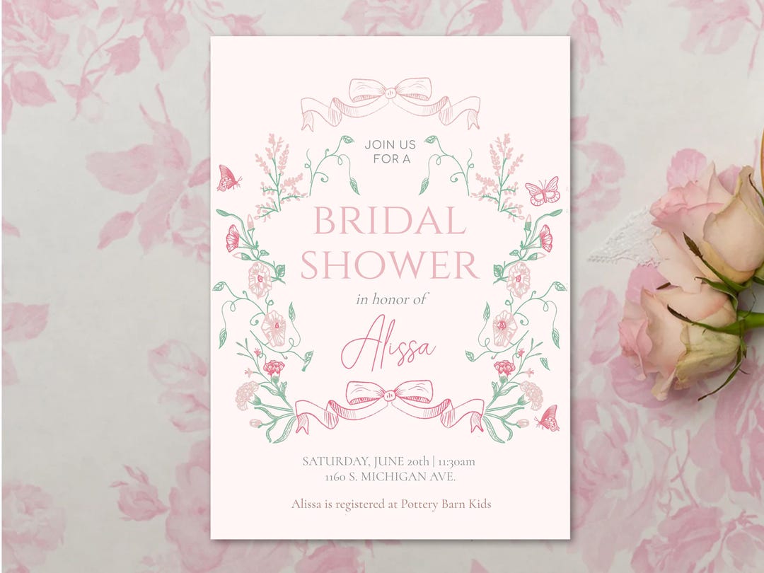 Love Shack Fancy Bridal Shower Invitation, Love Shack Fiance ...