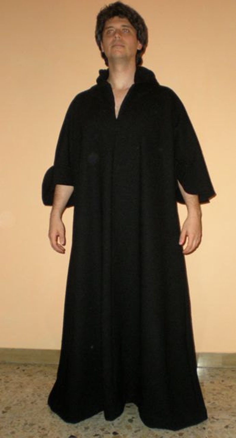 Medieval Coat with hood Handmade Costume Carnival Ganache | Etsy