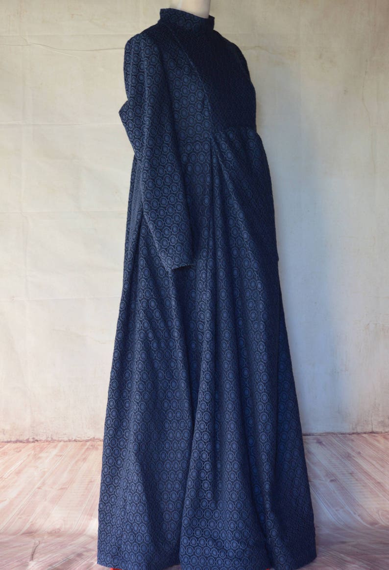 Padme Amidala Navy Blue Linen Dress, Inspiration Costume Made to Order ...