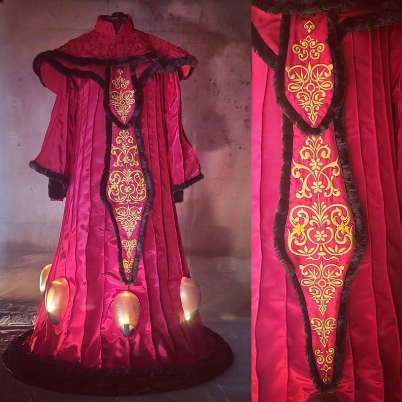 Padme Amidala Dress, Queen Amidala Red Invasion Cosplay, Star Wars ...