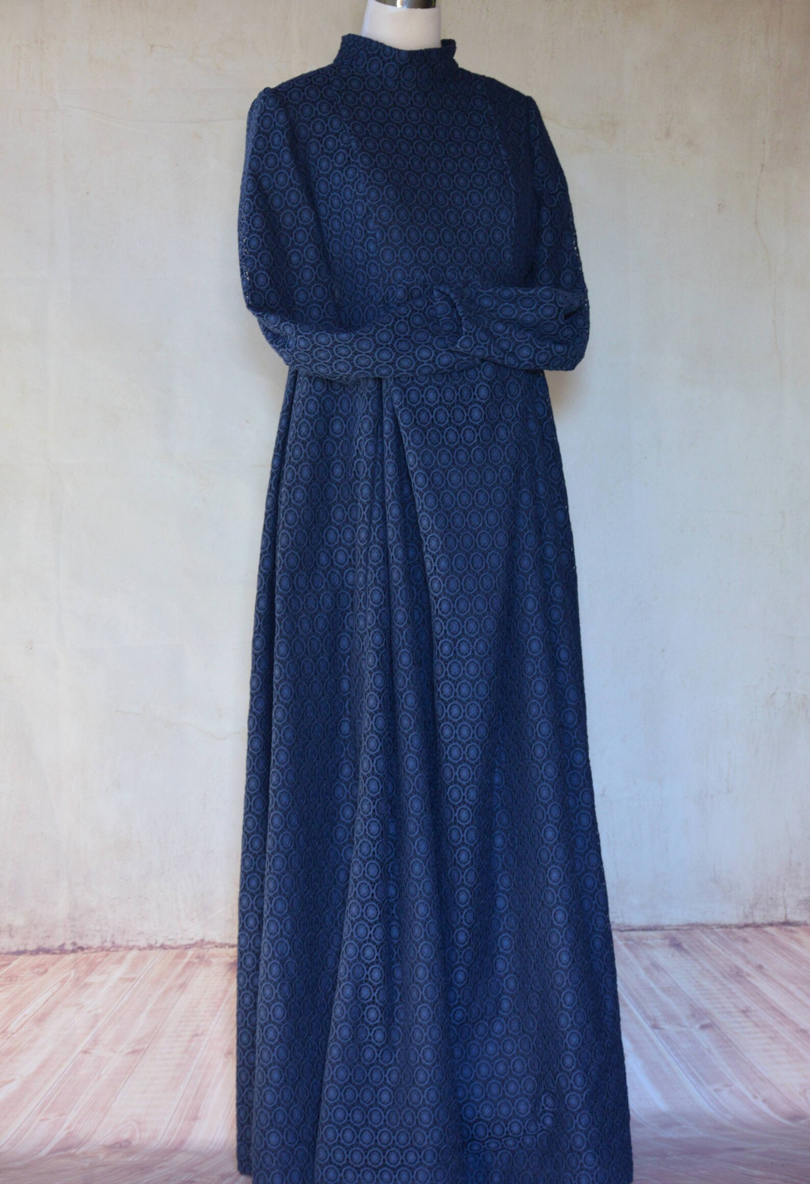 Padme Amidala Navy Blue Linen Dress, Inspiration Costume Made to Order ...