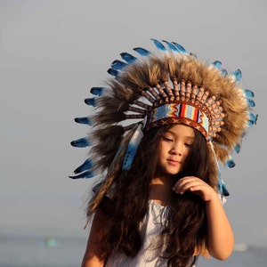 Child 2 to 5 Years 53cm/20.9inch Indian Headdress - Etsy