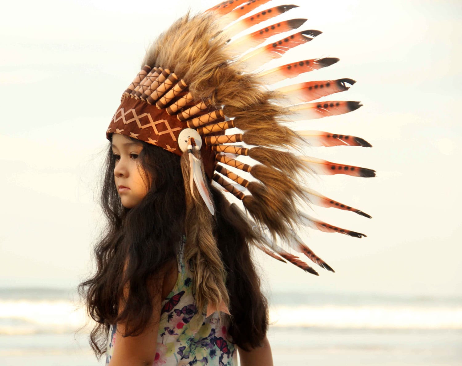 Penacho estilo indio infantil penacho de plumas inspirado | Etsy