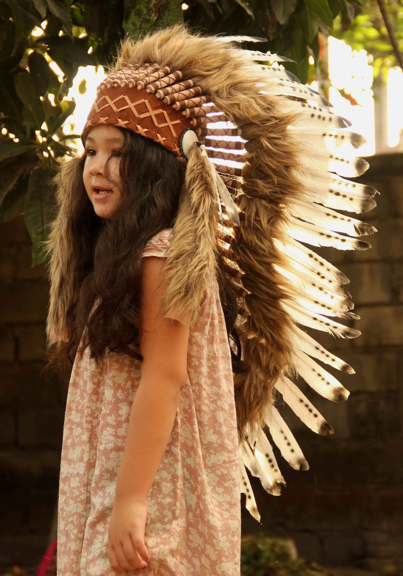 Child 5 to 8 Years 54 Cm /21 Inchkids Feather Headdress - Etsy