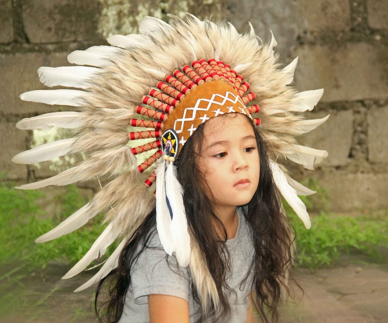 Child 5 to 8 Years 54cm/21inch Indian Headdress Replica - Etsy