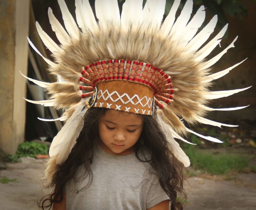 Child 2 to 5 Years 53cm/20.9inch Indian Headdress Replica Short Length ...