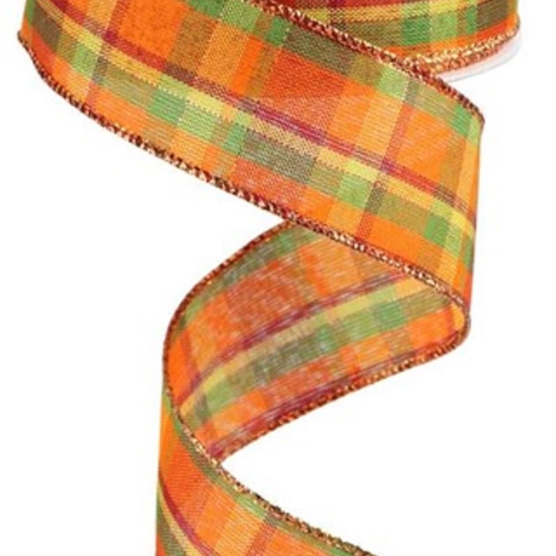 Plaid Wired Ribbon - Etsy
