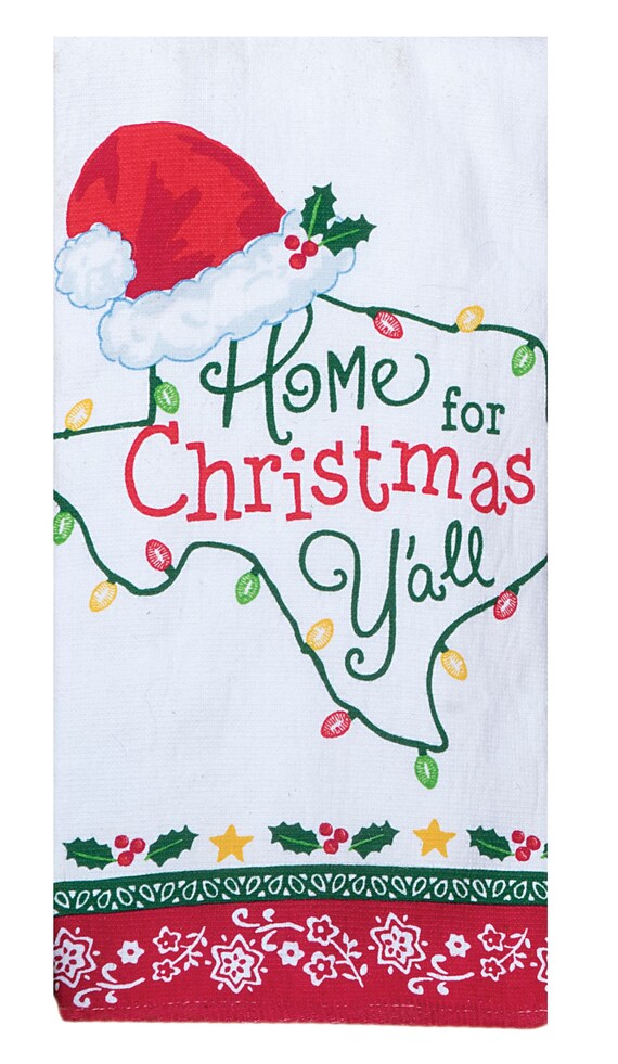 Santa Hat Texas Themed Home for Christmas Y'all Dual | Etsy