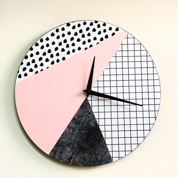 Memphis Design Clock - Etsy UK