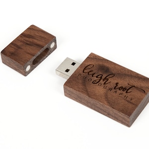 Set of 100 Wooden Walnut USB Flash Drive - Personalized Custom Wooden ...