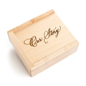Our Story Gift, Our Story Usb Wood Gift Box, Engraved Our Story Wooden ...