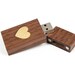 Wooden Walnut Flash Drive White Ash Veneer Heart Hand Laid - Etsy