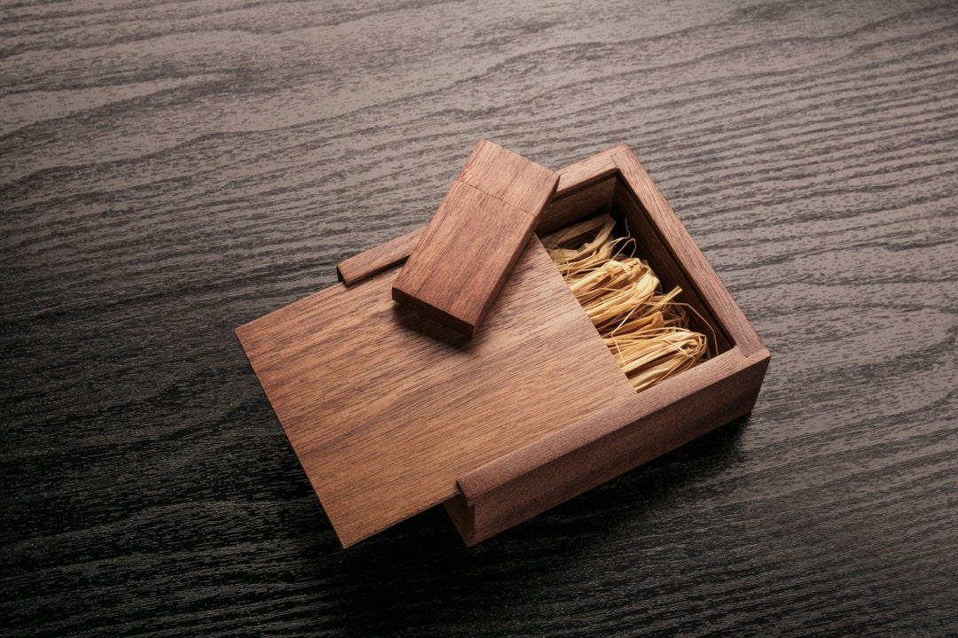 Walnut Usb Box, Walnut Wood Gift Usb, Natural Wood Usb, Natural Wood ...
