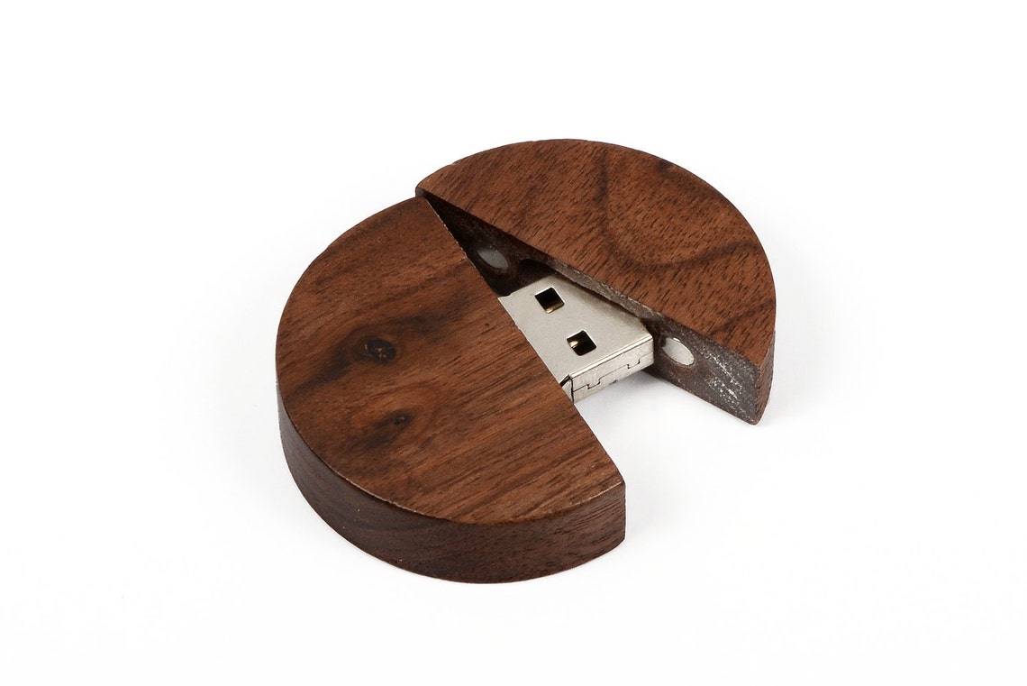 Set of 10 Round Wooden Walnut USB 2.0 Flash Drive Walnut Usb - Etsy
