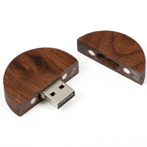 Set of 25 Wooden Walnut 2.0 Flash Drive - Bulk Pack - USB 2.0 Wood ...