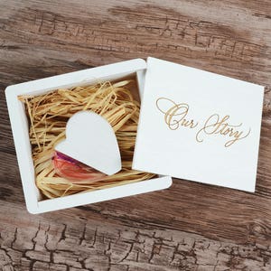 16GB Heart USB 2.0 Flash Drive With Laser Engraved Wooden Box, Wood ...