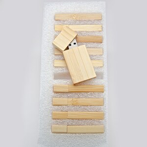 Set of 10 Wooden Bamboo Flash Drive, Bulk Pack, USB 2.0 Wood Bamboo ...